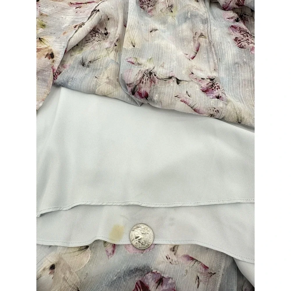 All Saints | Dresses | Allsaints Trude Vimur Dress Ice Blue Logo Floral ...